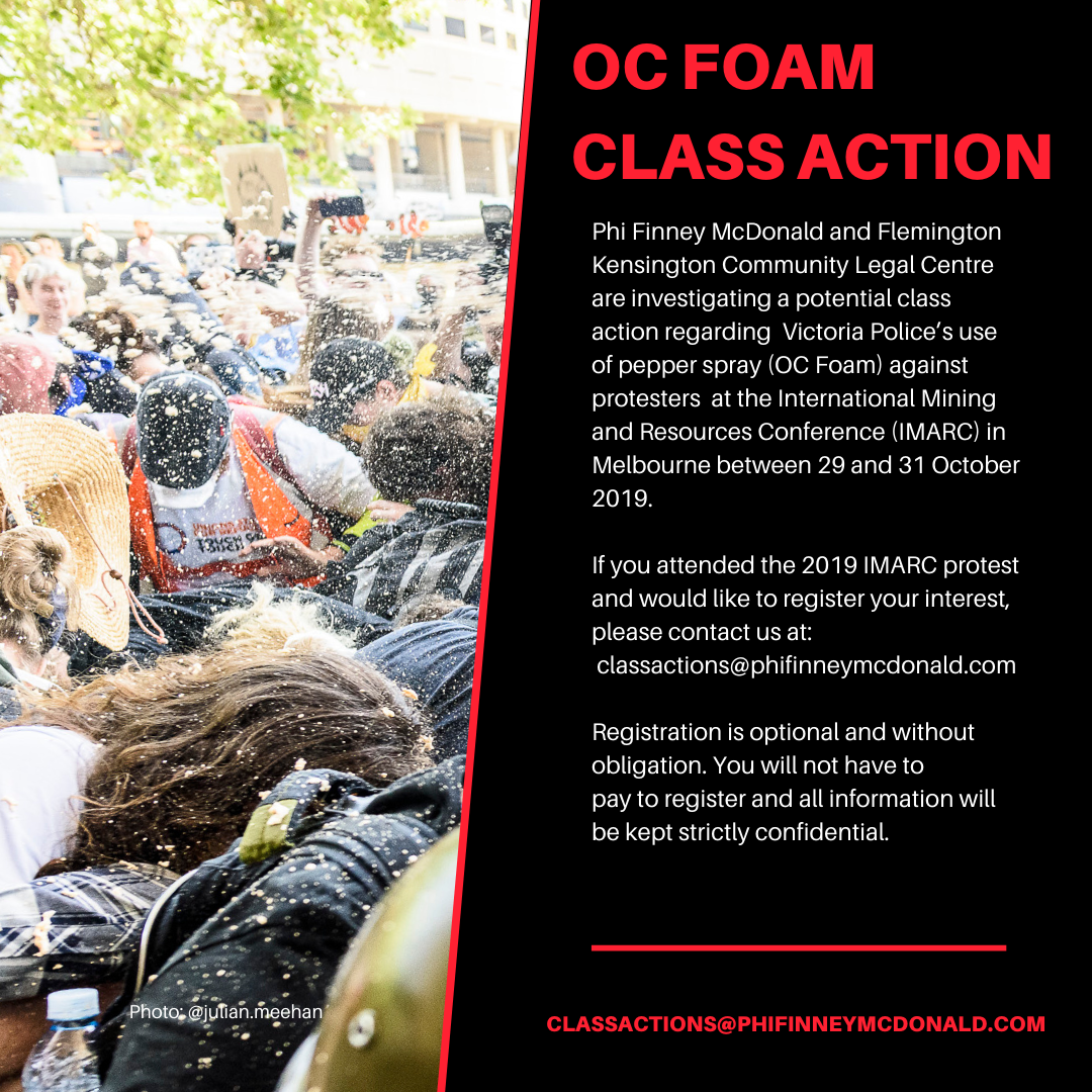 OC FOAM CLASS ACTION – IMARC Protests 2019 – Police Accountability Project