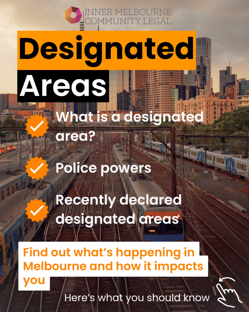 Designated areas fact sheet – Police Accountability Project