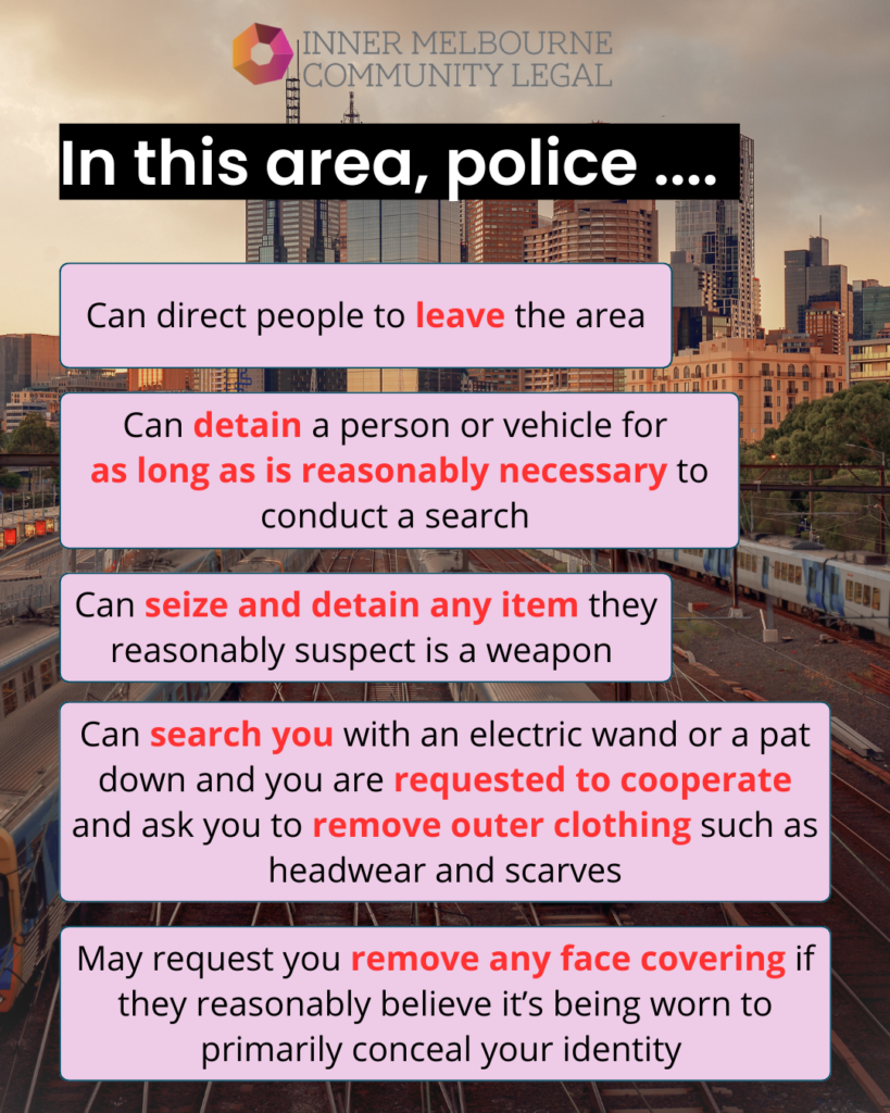Designated areas fact sheet – Police Accountability Project